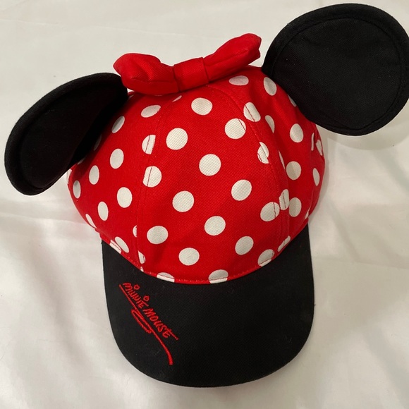 Disney | Accessories | Disneyland Parks Minnie Mouse Hat Youth Ears Bow ...